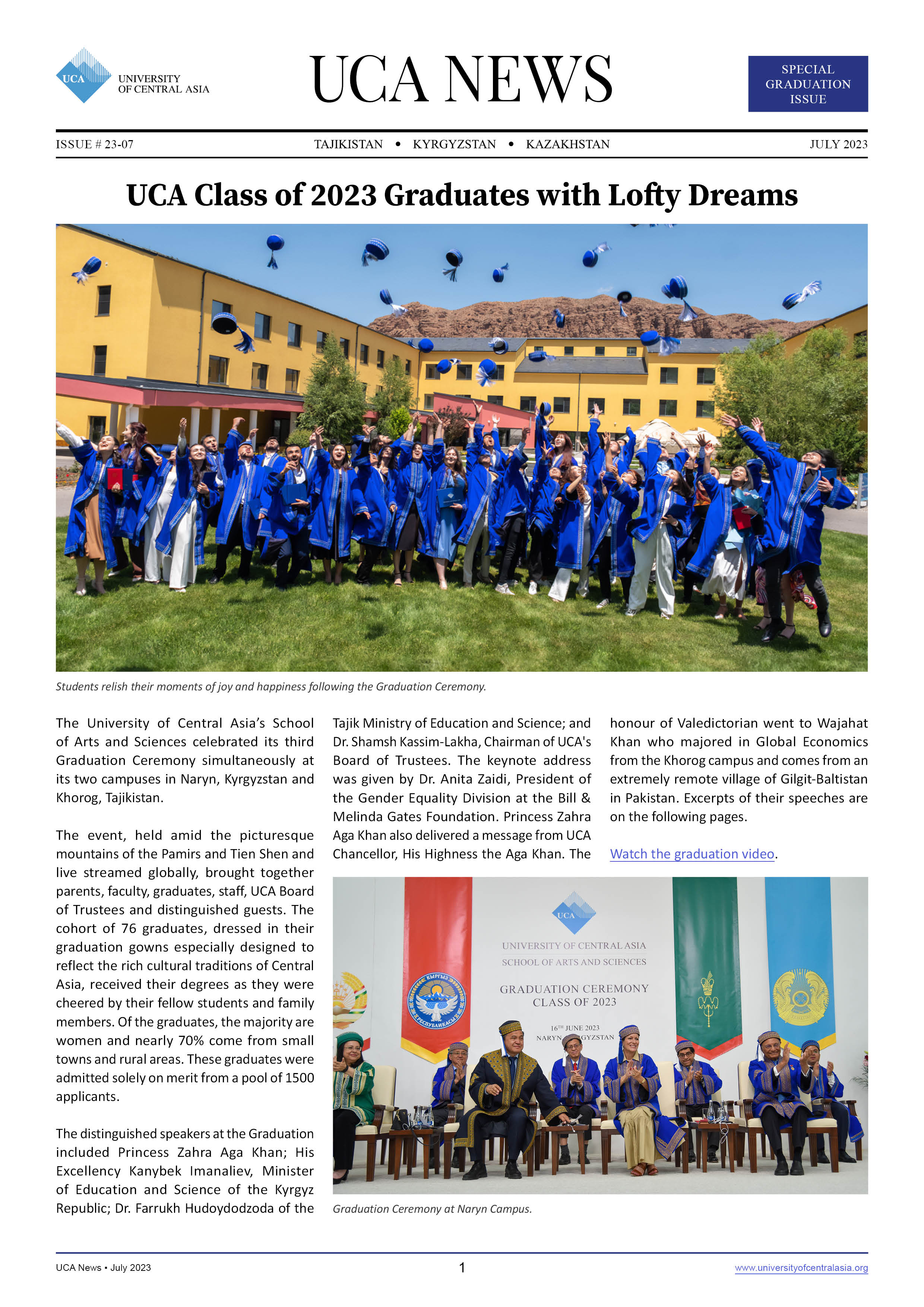 UCA News - Special Convocation Issue July 2023
